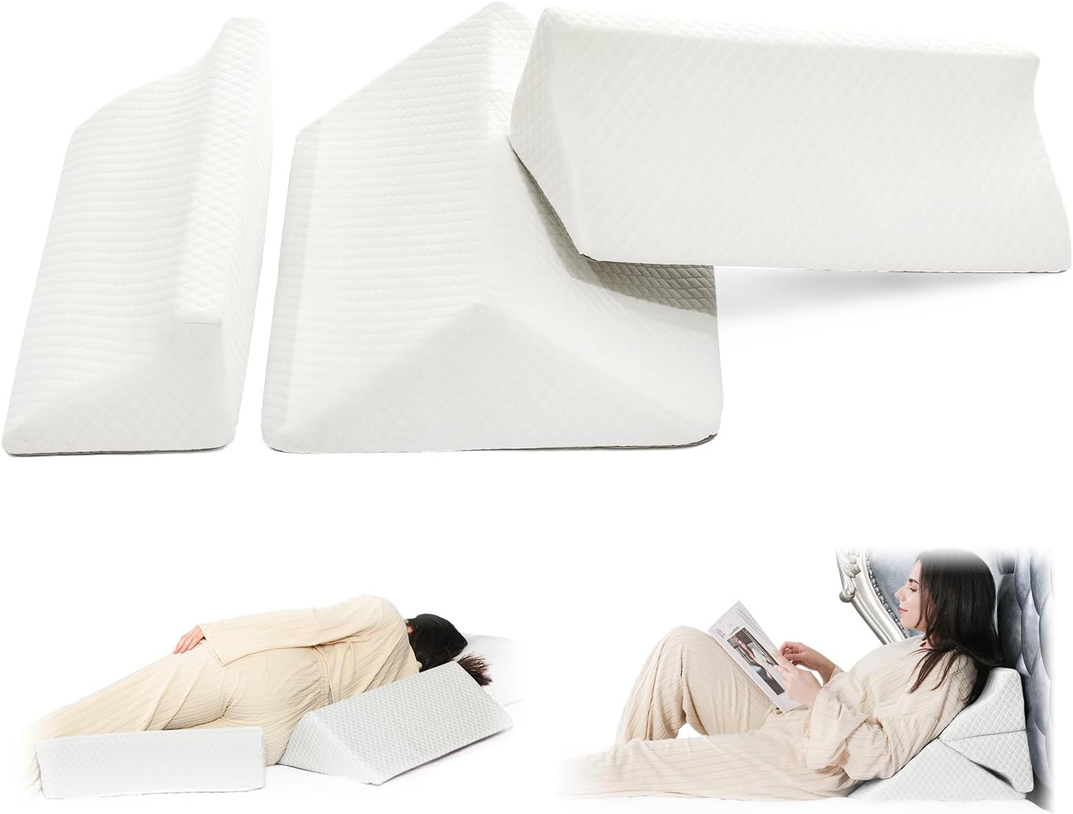 Amazon.com: TYYIHUA 3 in1 Wedges for Body:Foam Wedges for Positioning in Bed,Wedge Pillows for ...