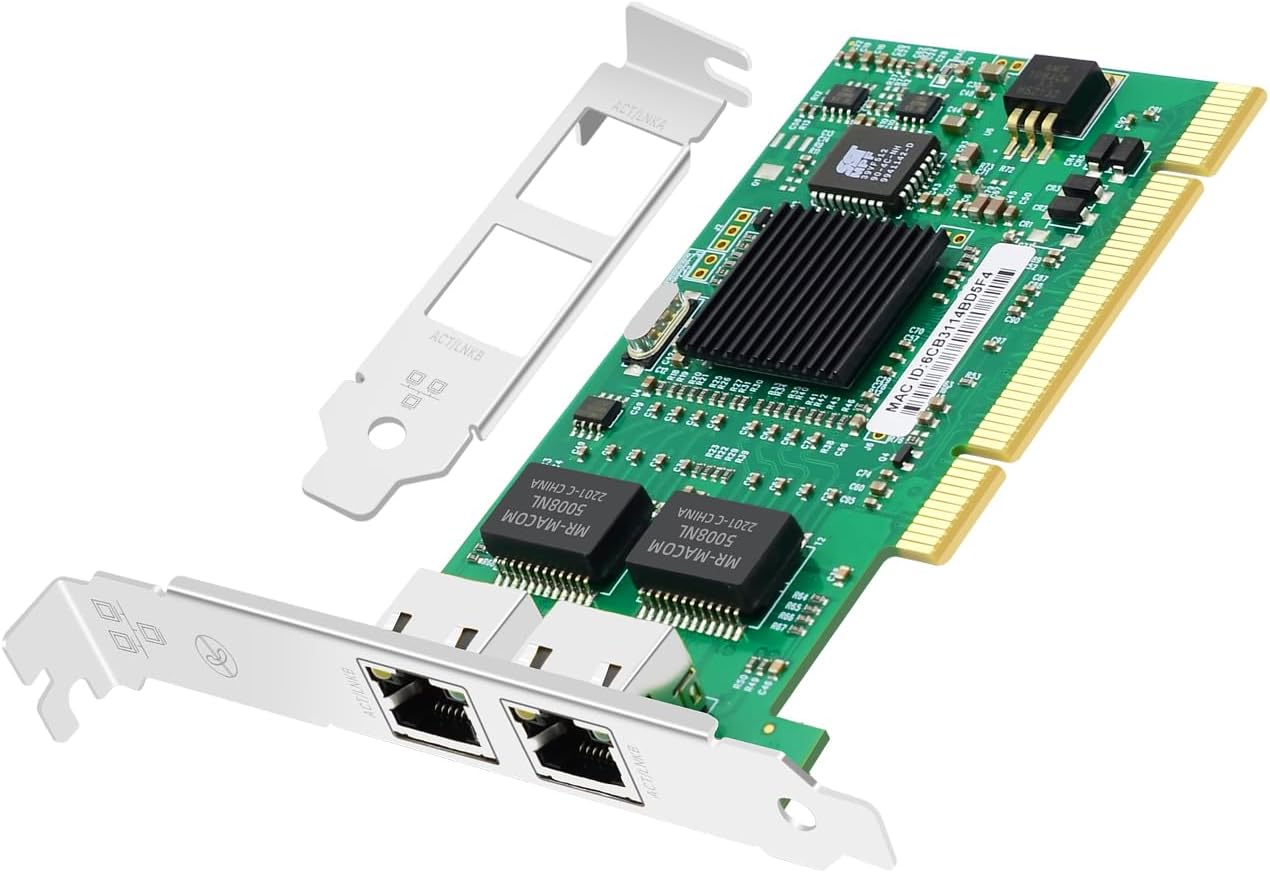 Amazon.com: Dual-Port PCIe X4 Gigabit Network Card 1000M PCI Express ...