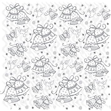 Amazon.com: Luxurious Black & White Wedding Bells Paper Gift Wrap - 30 ...