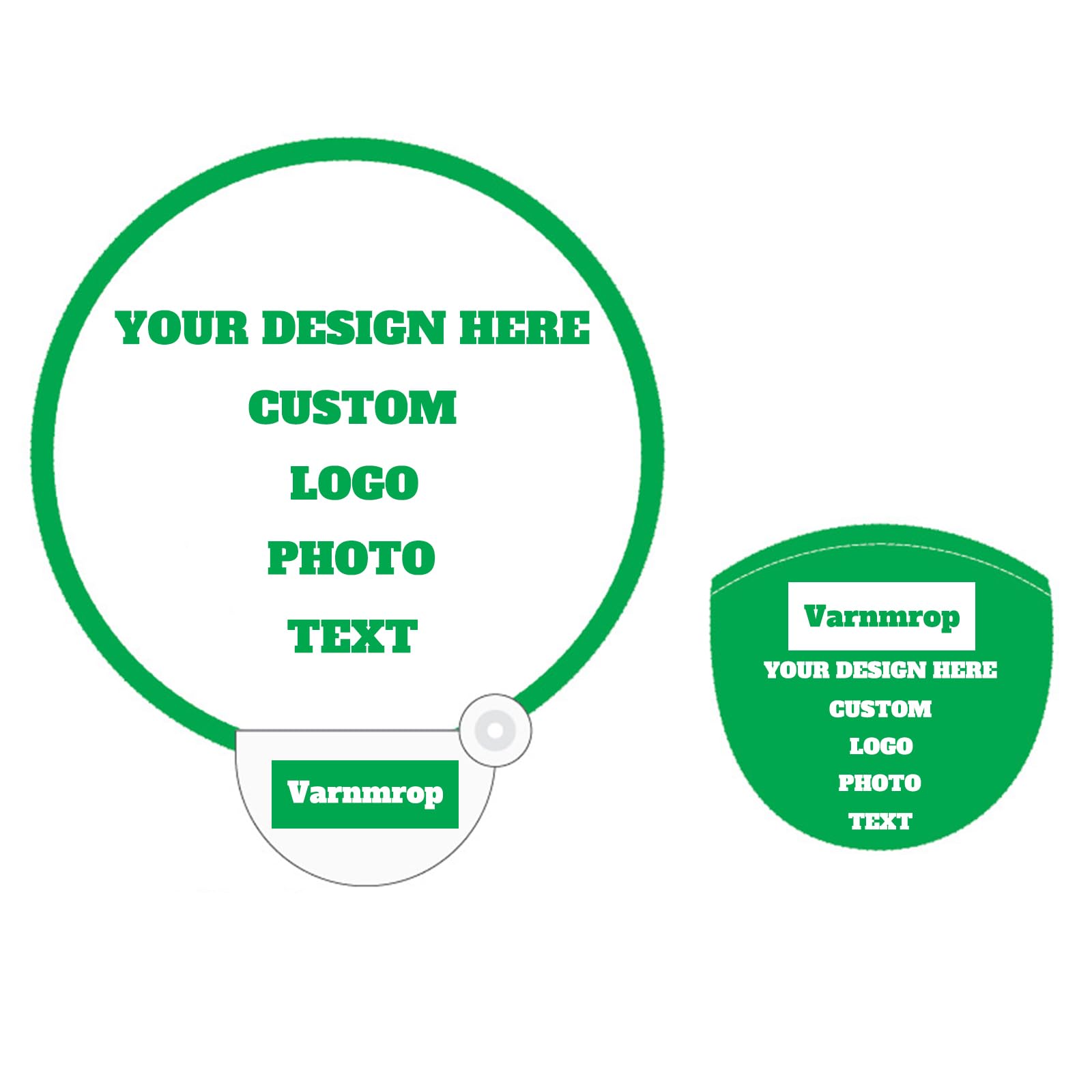 Amazon.com: Varnmrop 100Pcs Custom-Personalized Folding-Hand Round-Fans ...