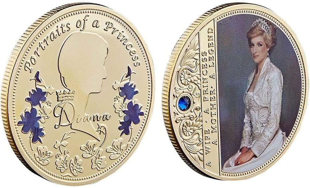 HiyyFloy Princess Diana Commemorative Coin 1pc Queen Souvenir Coin ...