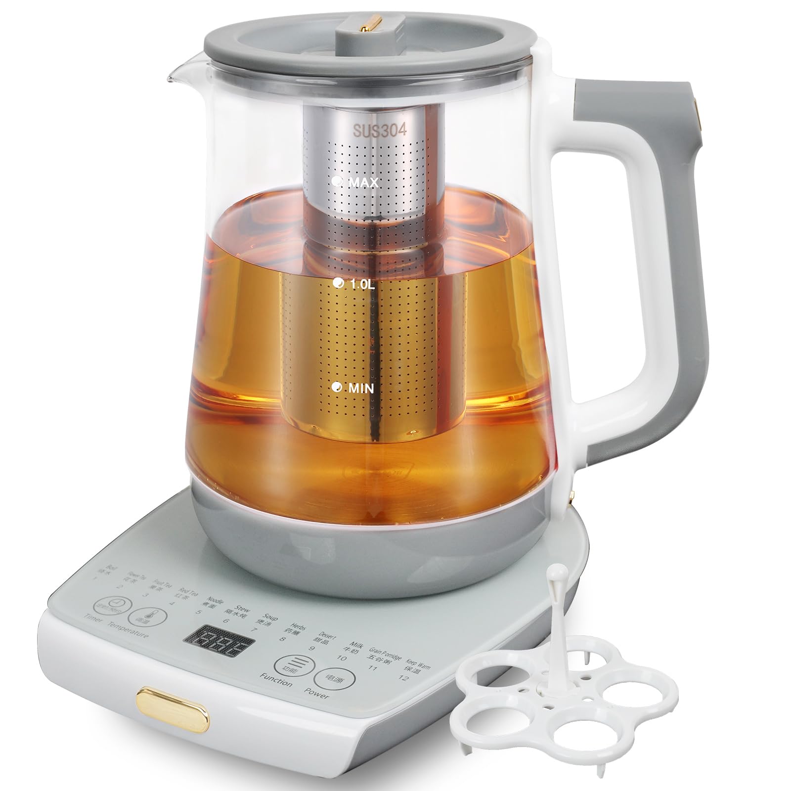 Amazon.com: cglightwsparkle Electric Smart Hot Tea Maker Kettle Pot ...