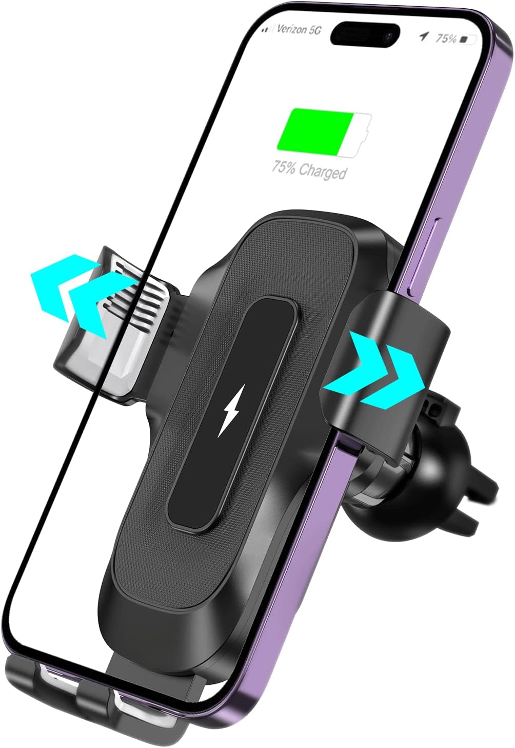 Amazon.com: Wireless Car Charger, AMLINK 15W Qi Fast Charging Auto ...