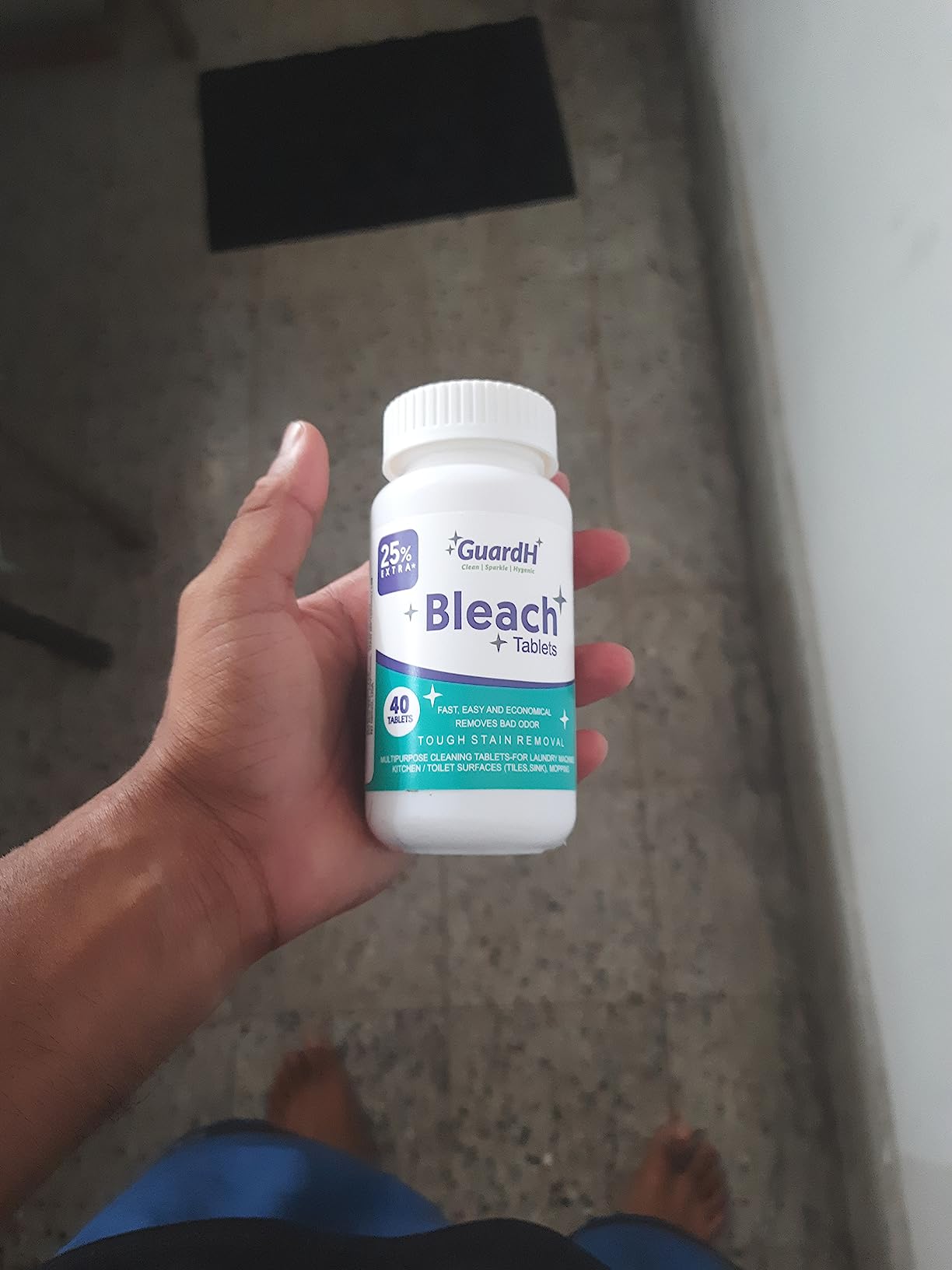 GuardH Bleach Tablets - 40 Count. Bleach for Laundry and Multipurpose ...