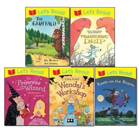 The Gruffalo Let's Read! 5 Books Collection Set, (The Gruffalo, Room on ...