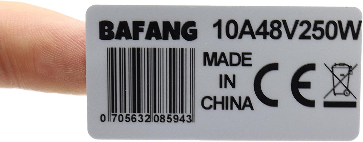 2 Stück Mittel-Motor Legal Sticker Aufkleber Typenschild 250W 10A 48V ...