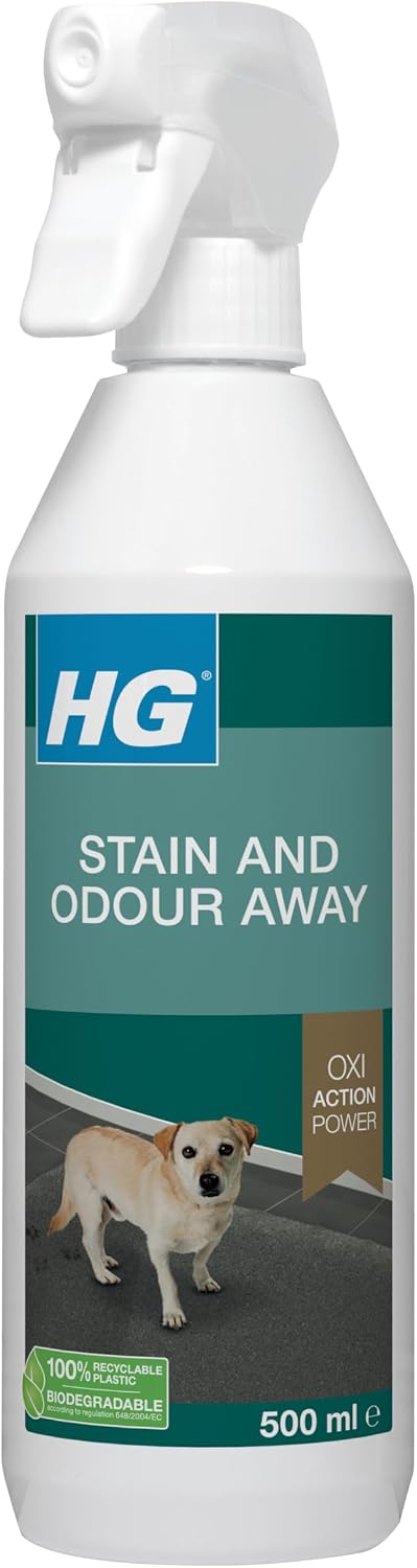 HG Dog Stain Remover & Pet Odour Remover Spray, Animal Fabric & Carpet ...