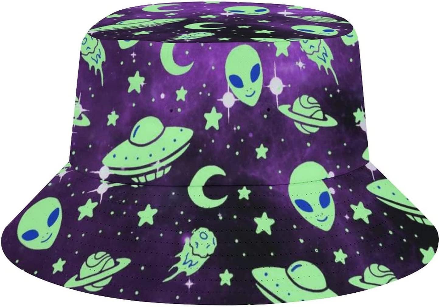 Galaxy Alien Beach Bucket Hat for Adults Fishing Fisherman's Sun Cap ...
