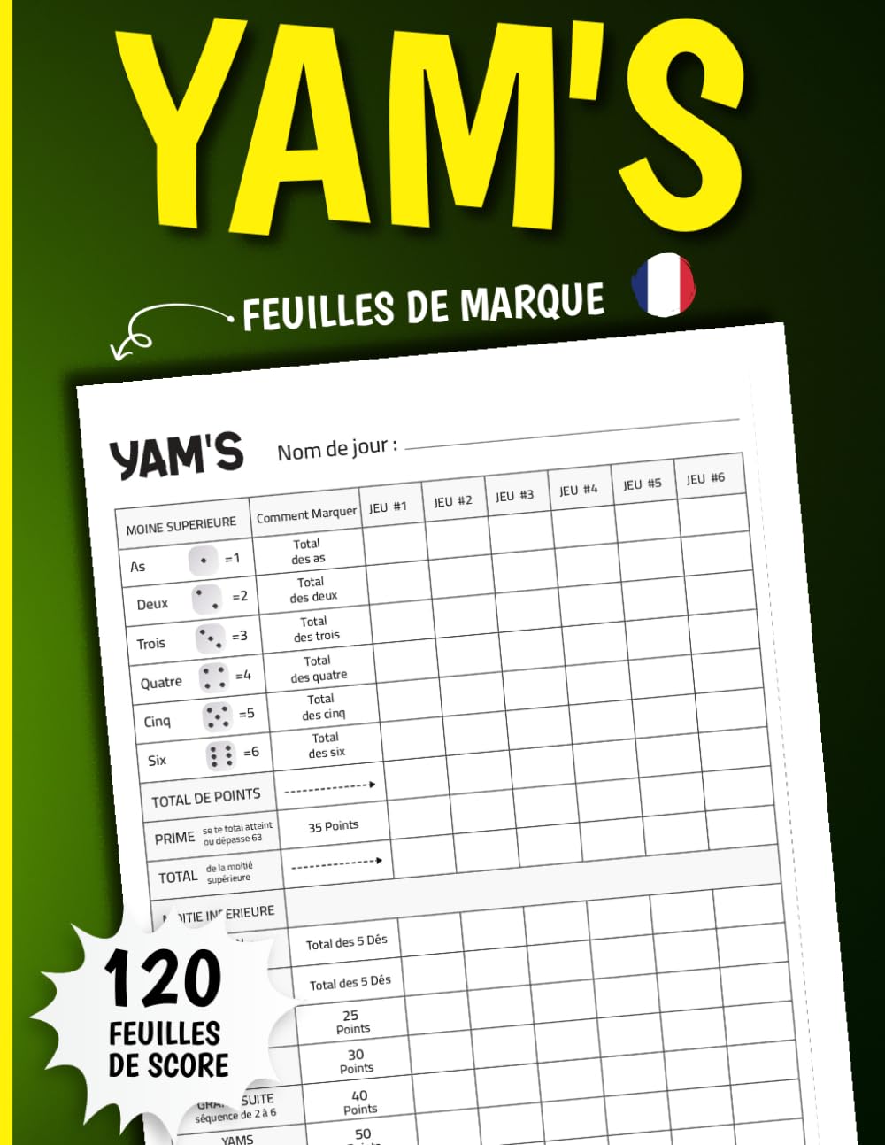 Yams Carnet De Scores 130 Feuilles De Scores Yams Bloc | Desertcart INDIA