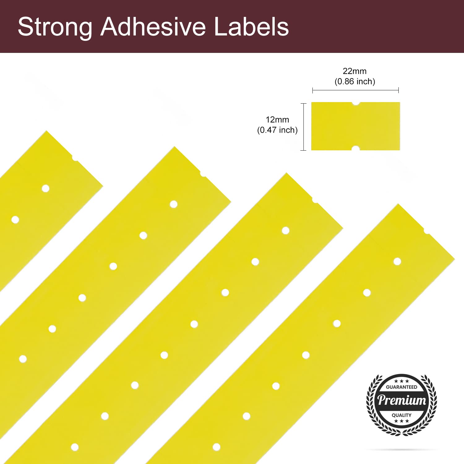 Snapklik.com : 1 Line Fluorescent Yellow Labels - 10,000 Fluorescent ...