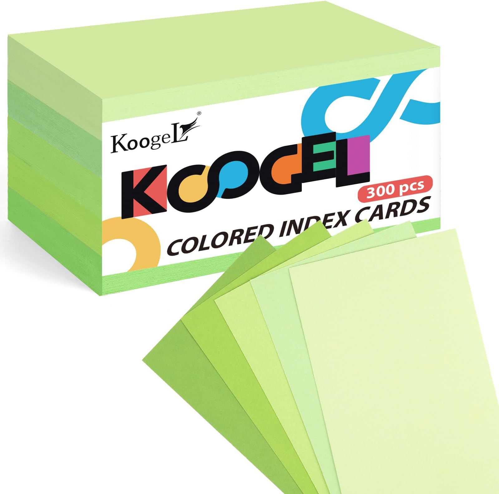 Amazon.com : Tecmisse 300 PCS Colored Index Cards, 3x5 Inches Flash ...
