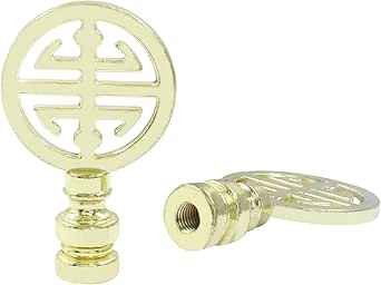 Luomorgo 2 Pcs Lamp Finial, Decorative Finials for Lamp Shades, Gold ...