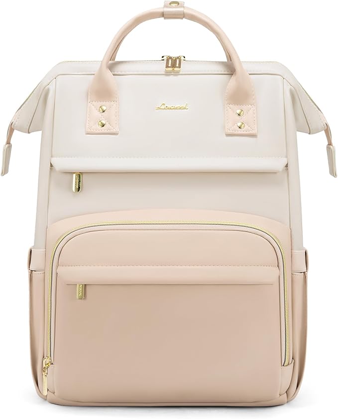 Amazon.com: LOVEVOOK Leather Backpack for Women, 17 inch Laptop ...