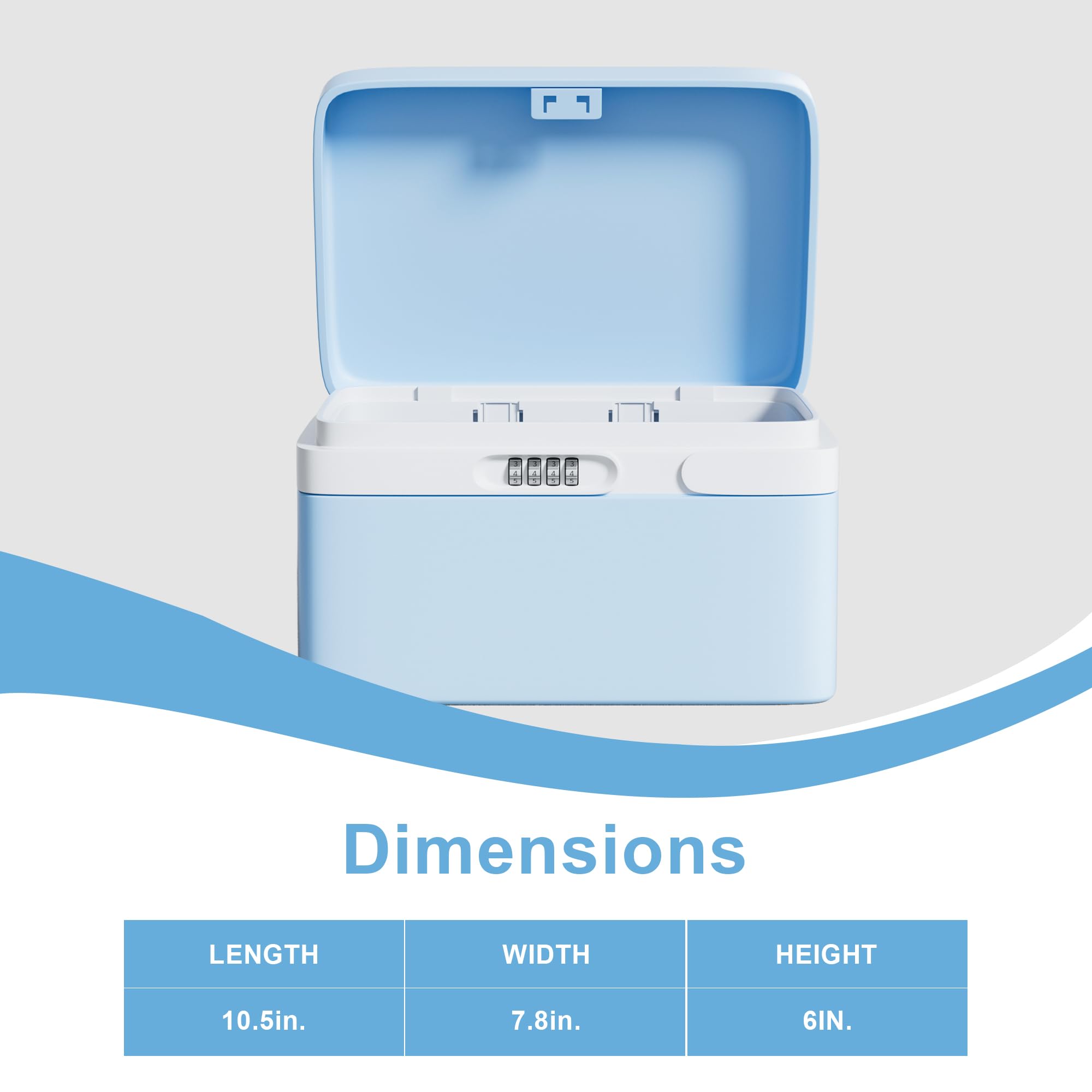 Medicine Lock Box, Lock Box for Medication with Combination Lock,Lock ...