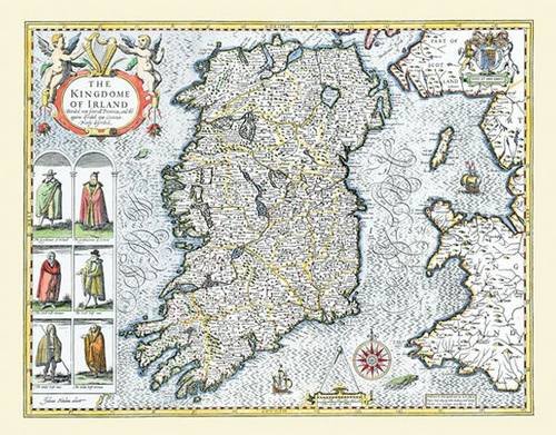 Amazon | John Speed's Map of Ireland 1611: 30" x 25" Large Photographic ...