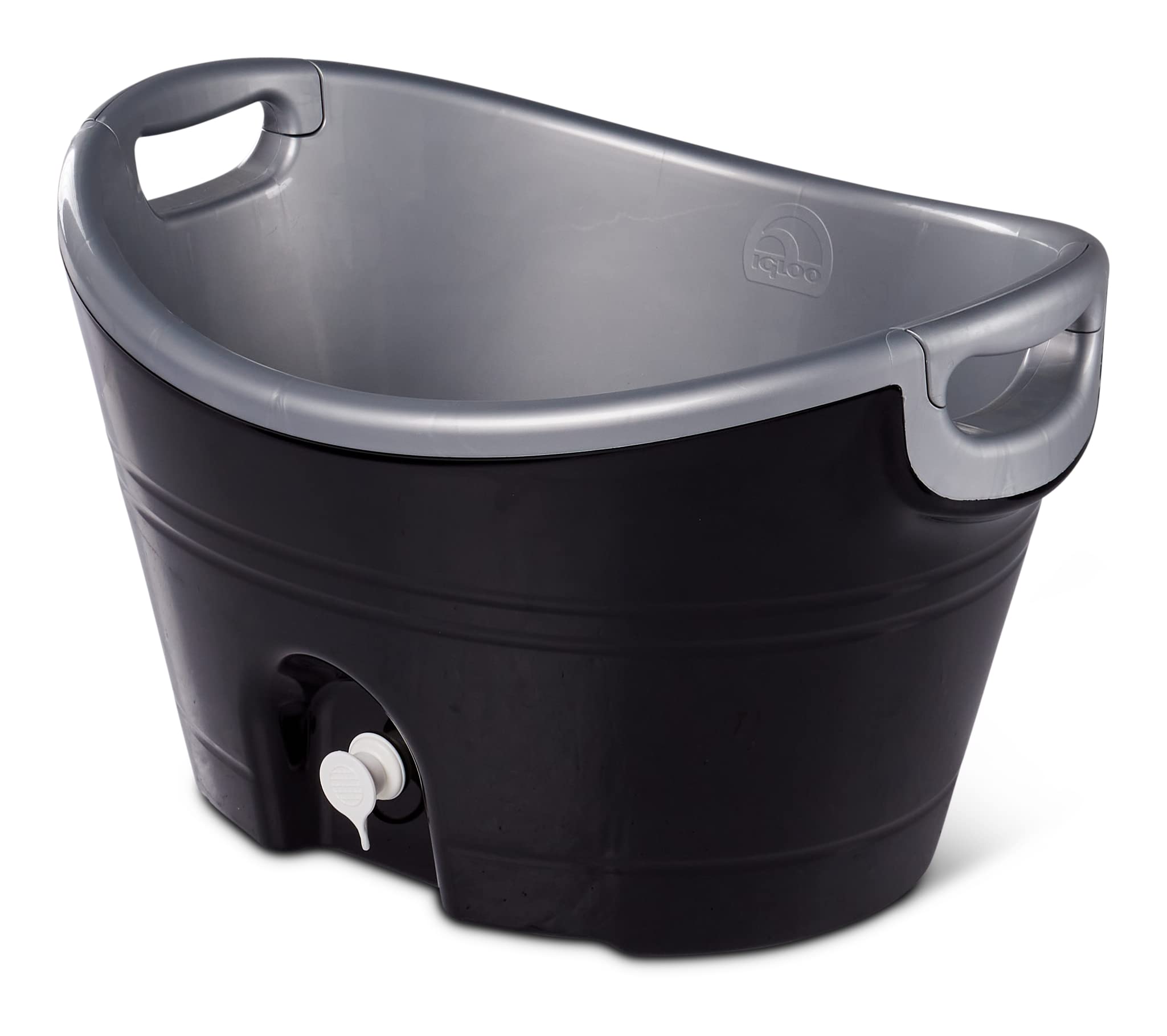 Snapklik.com : Igloo Party Bucket Cooler, Black/Silver, 20 Quart