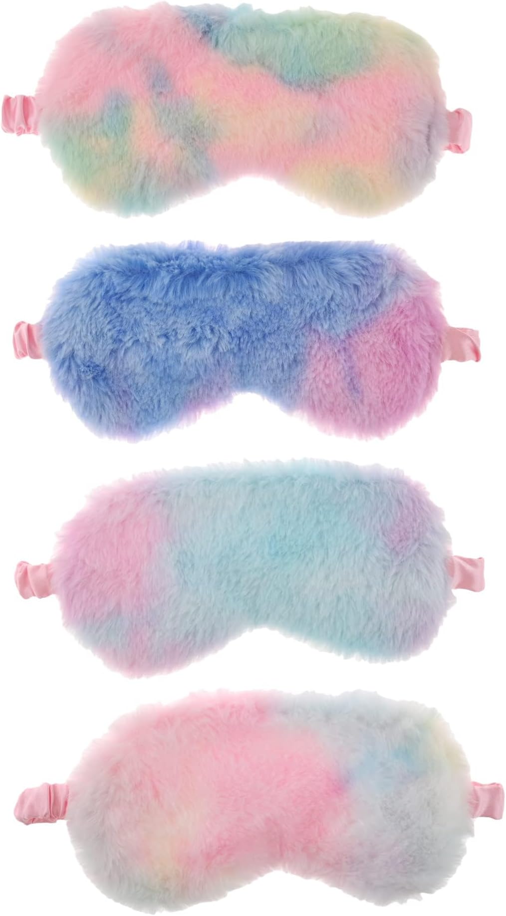 Amazon.com: Cuffbow 6 Pcs Plush Sleep Eye Mask Silk Furry Eye Covers ...