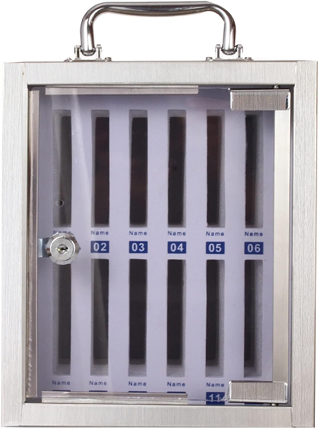 Amazon.com: Stainless Steel Clear Cell Phones Storage Cabinet Pocket ...