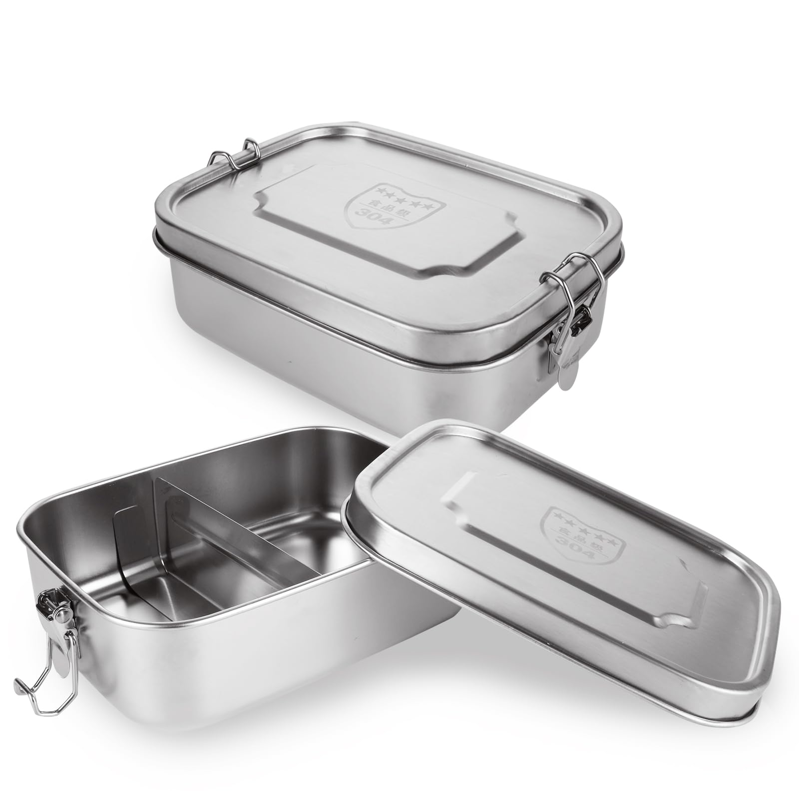 Amazon.com: LDHHYH 2 Pack 1200ml / 42oz Stainless Steel Bento Box, 2 ...