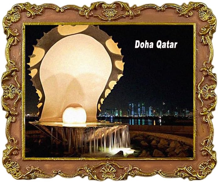 Amazon.com: Doha Qatar Refrigerator Magnet 3D Travel Souvenir Fridge ...