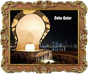 Amazon.com: Doha Qatar Refrigerator Magnet 3D Travel Souvenir Fridge ...