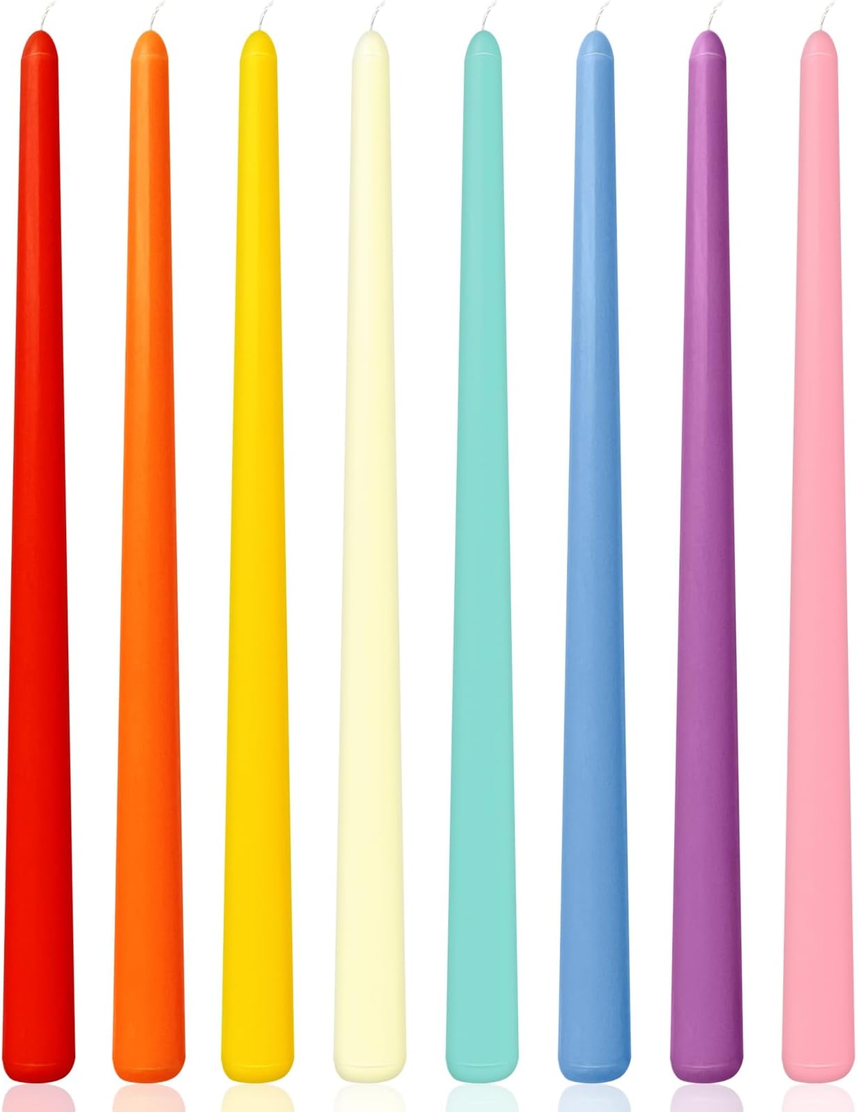 Amazon.com: 12 Pack 10 inch Multi-Color Taper Candle Set for Holiday ...