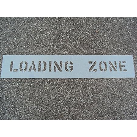 Amazon.com : 4" Loading Zone Stencil - 4 Inch Letters - Parking Lot ...