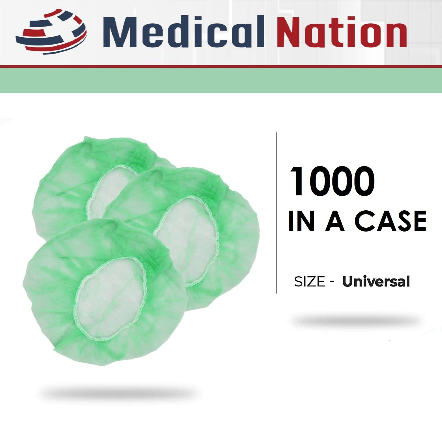 Snapklik.com : Medical Nation 21" Disposable Bouffant Caps Hair Net ...