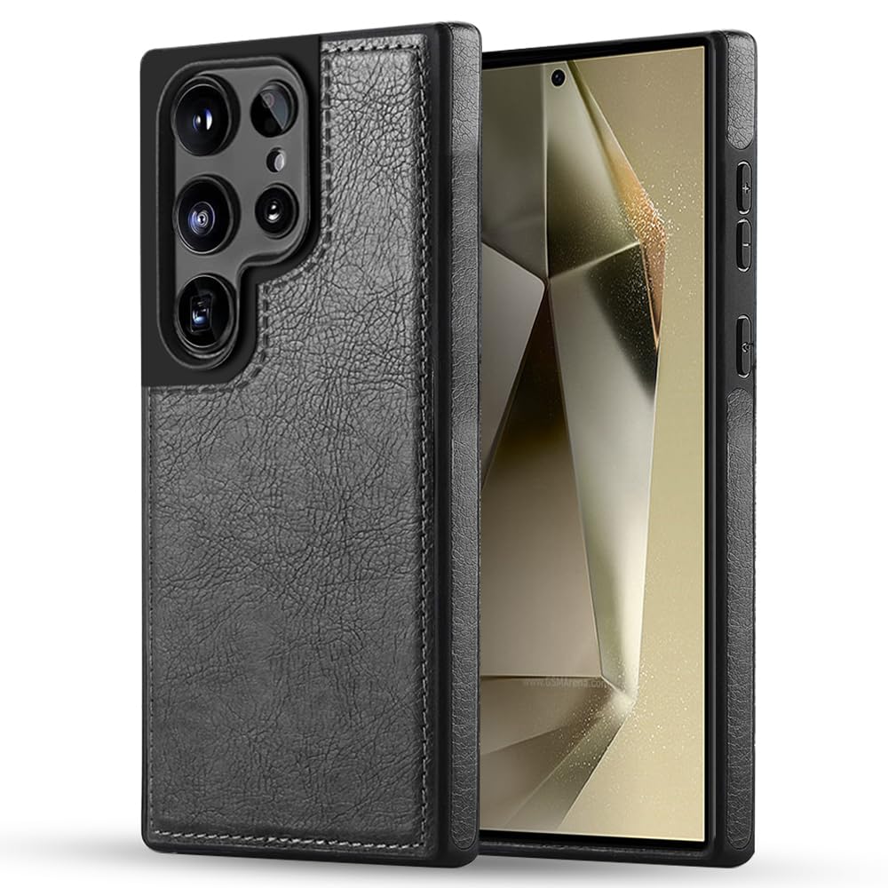 KARWAN®️Genuine Leather Finish Samsung Galaxy S22 Ultra Back Cover Case ...