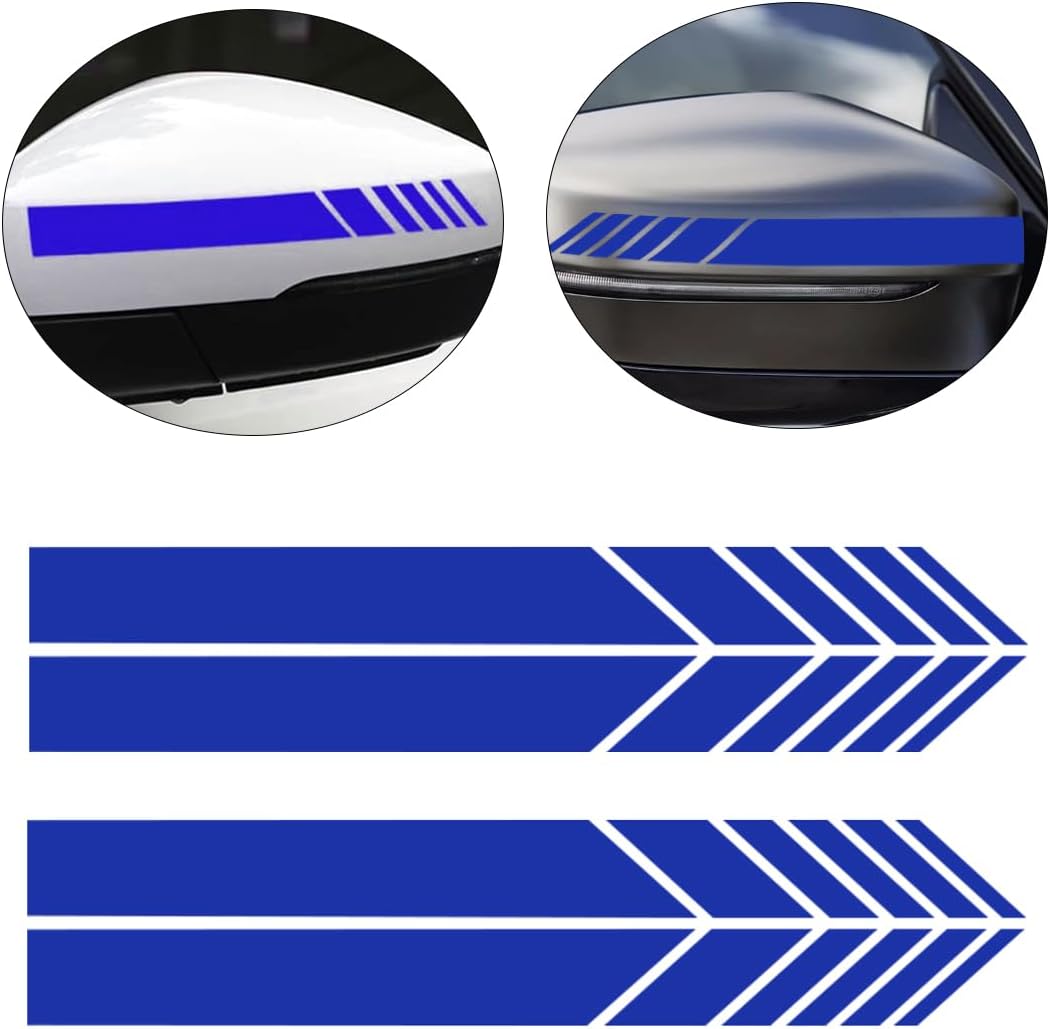 Amazon.com: 4pcs Rear View Mirror Stickers, DIY Side Stripe Decals, Car ...