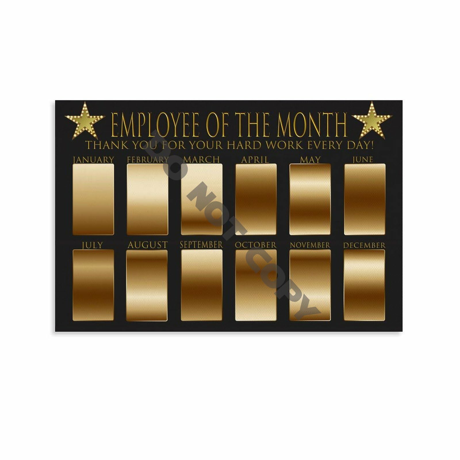Amazon.com: Best Star Employee Photo Display Poster Employee Motivation ...