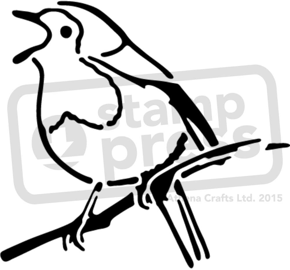 Amazon.com: A5 'Singing Robin' Wall Stencil / Template (WS00013244 ...