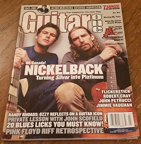 March 2002 GUITAR ONE Magazine NICKELBACK-TURNING SILVER INTO PLATINUM ...