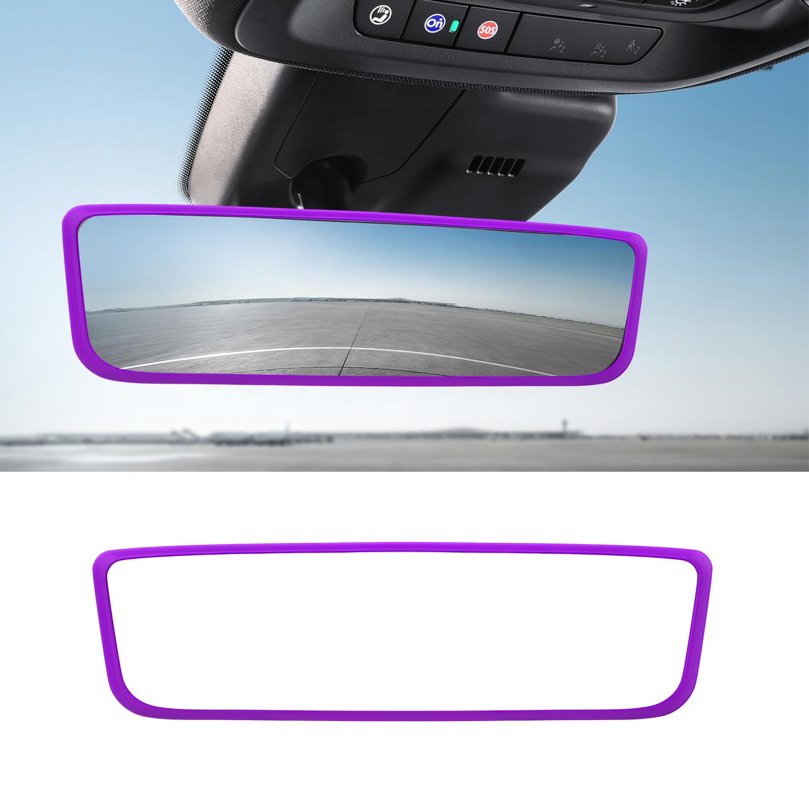 Amazon.com: Ohleats Car Rear View Mirror Protector Frame, Silicone Auto ...