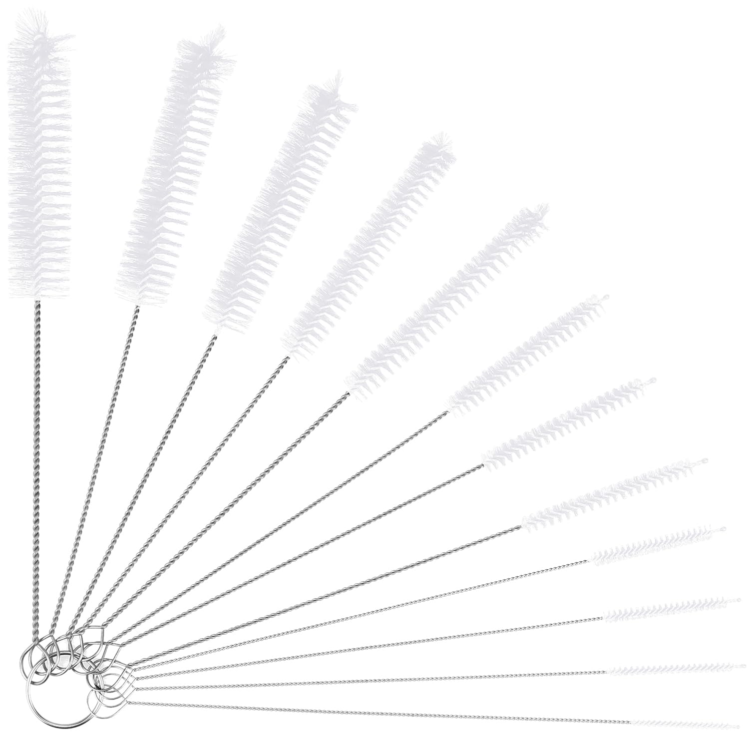 Amazon.com: Tube Cleaning Brush, 12Pcs Set 8 Inch Long Nylon Flexible ...
