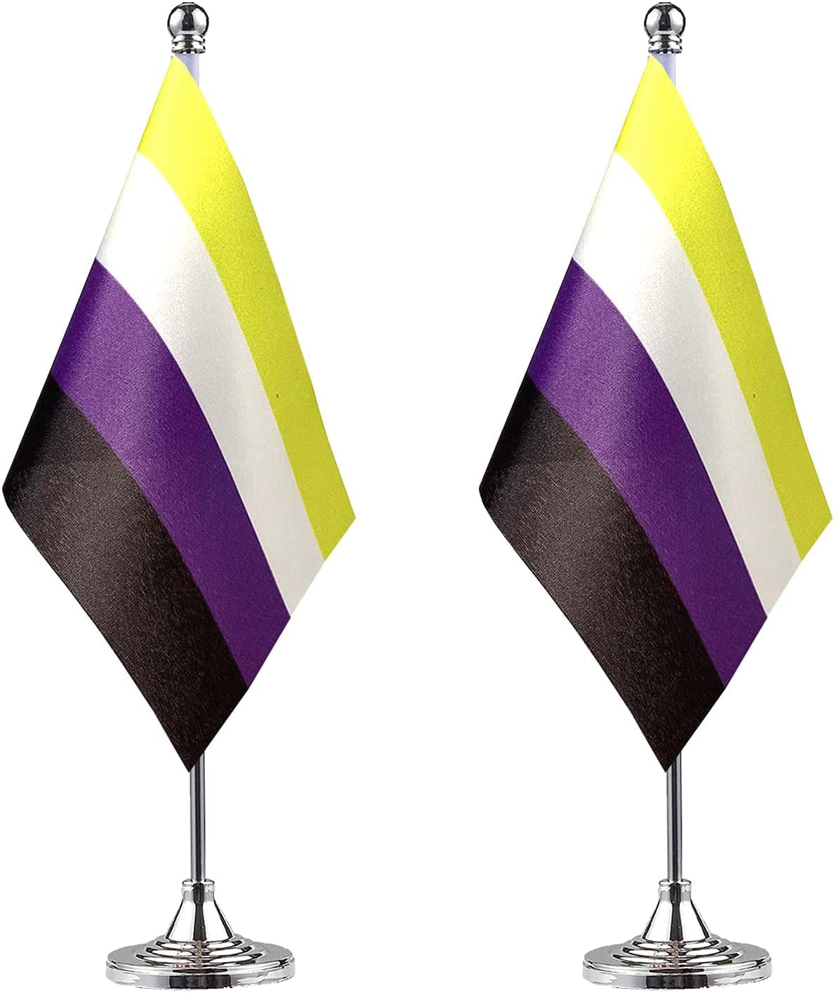 Snapklik.com : WXTWK 2 Pack Non-Binary NB Pride Rainbow Desk Flag Small ...