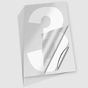 Amazon.com: iSYFIX Reflective Vinyl Number 3 (Three) Stickers - 6 Pack ...