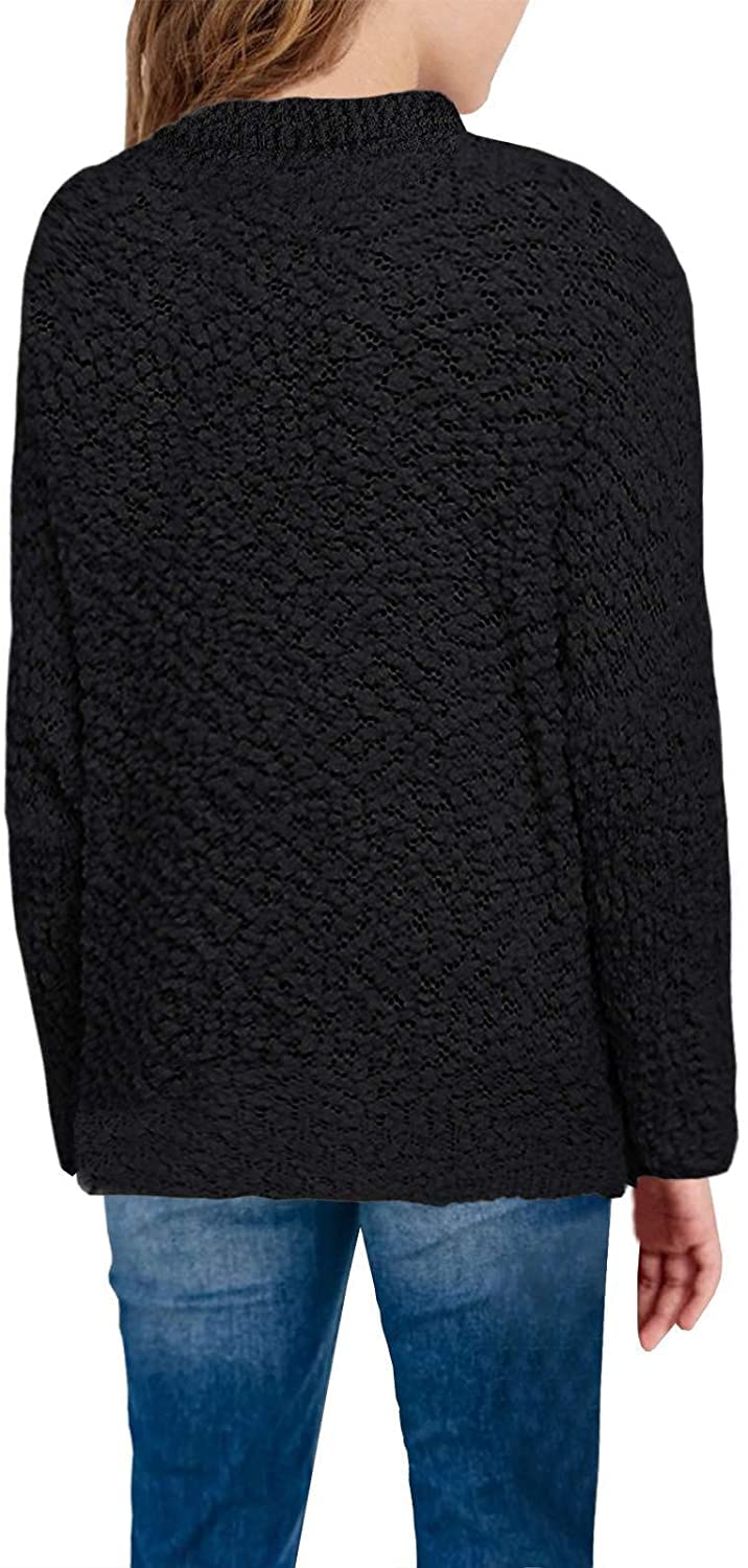 Snapklik.com : Girls Sweaters Fuzzy Knit Kids Cozy Popcorn Fall Winter ...