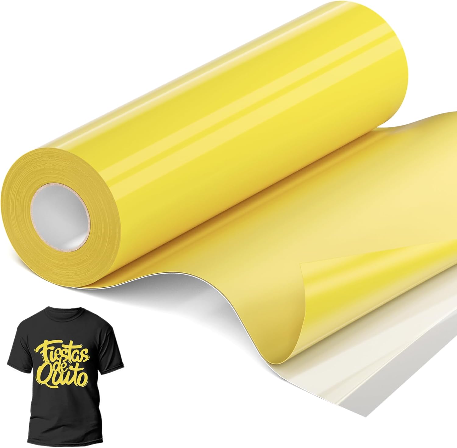 Amazon.com: JAVIGA Yellow Heat Transfer Vinyl, 12" x 35ft Yellow Iron ...