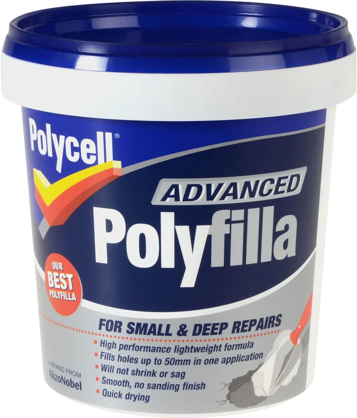 Polycell PLCAPF600 Polyfilla Advance All In One Tub 600ml : Amazon.co ...