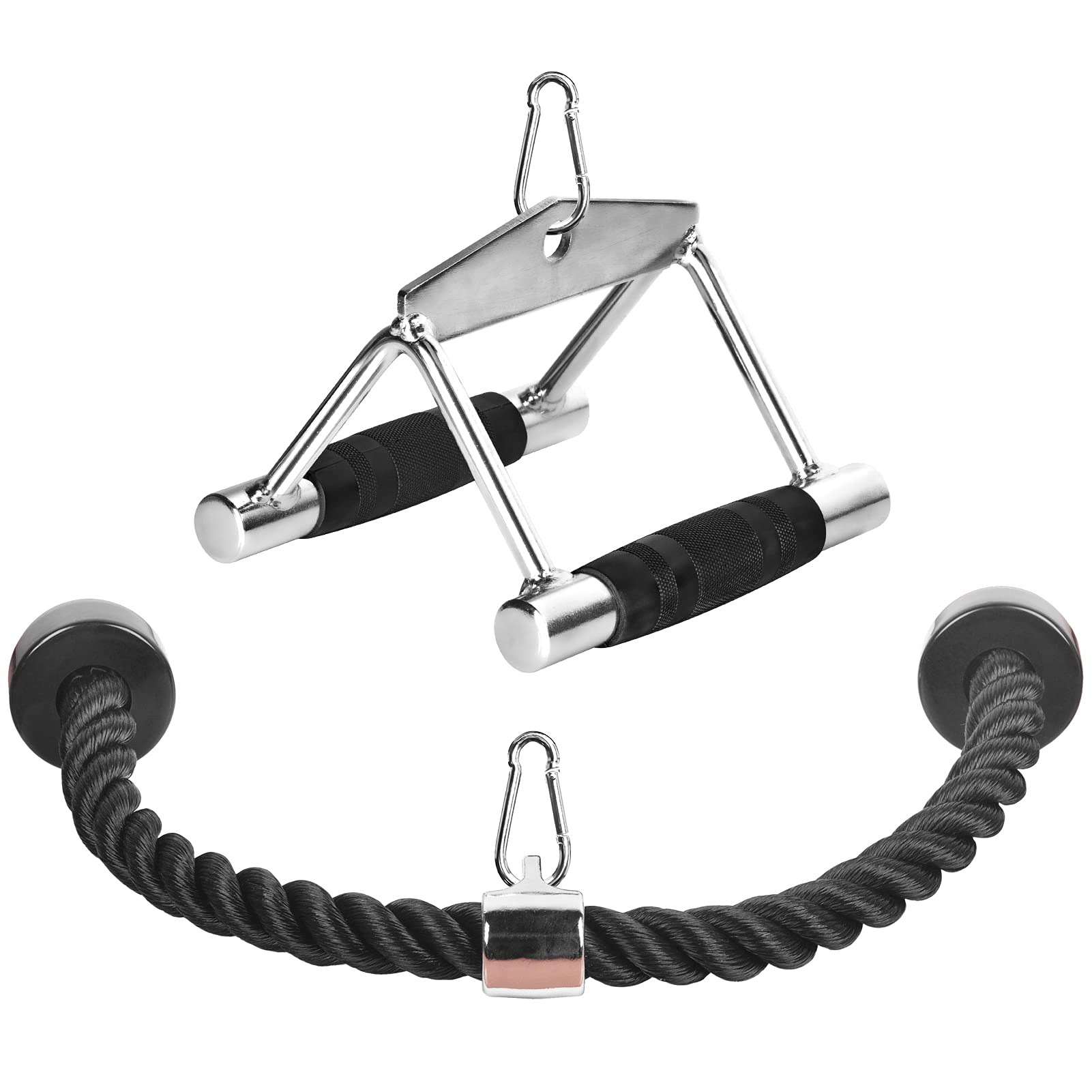 Buy Tricep Press Down Cable Attachment and Double D Handle for LAT Pull ...