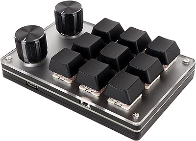 Amazon.com: 3 Key Mechanical Gaming Keyboard with 1 Knob, USB C Wired ...