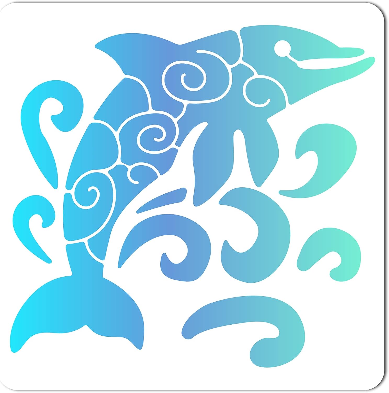 Amazon.com: GORGECRAFT Dolphin Stencils 12x12 Inch Large Reusable ...