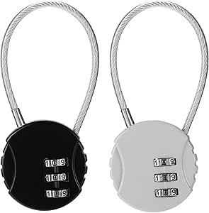 2 Pack 3 Digit Small Combination Locker Lock, Mini Combination Padlock ...