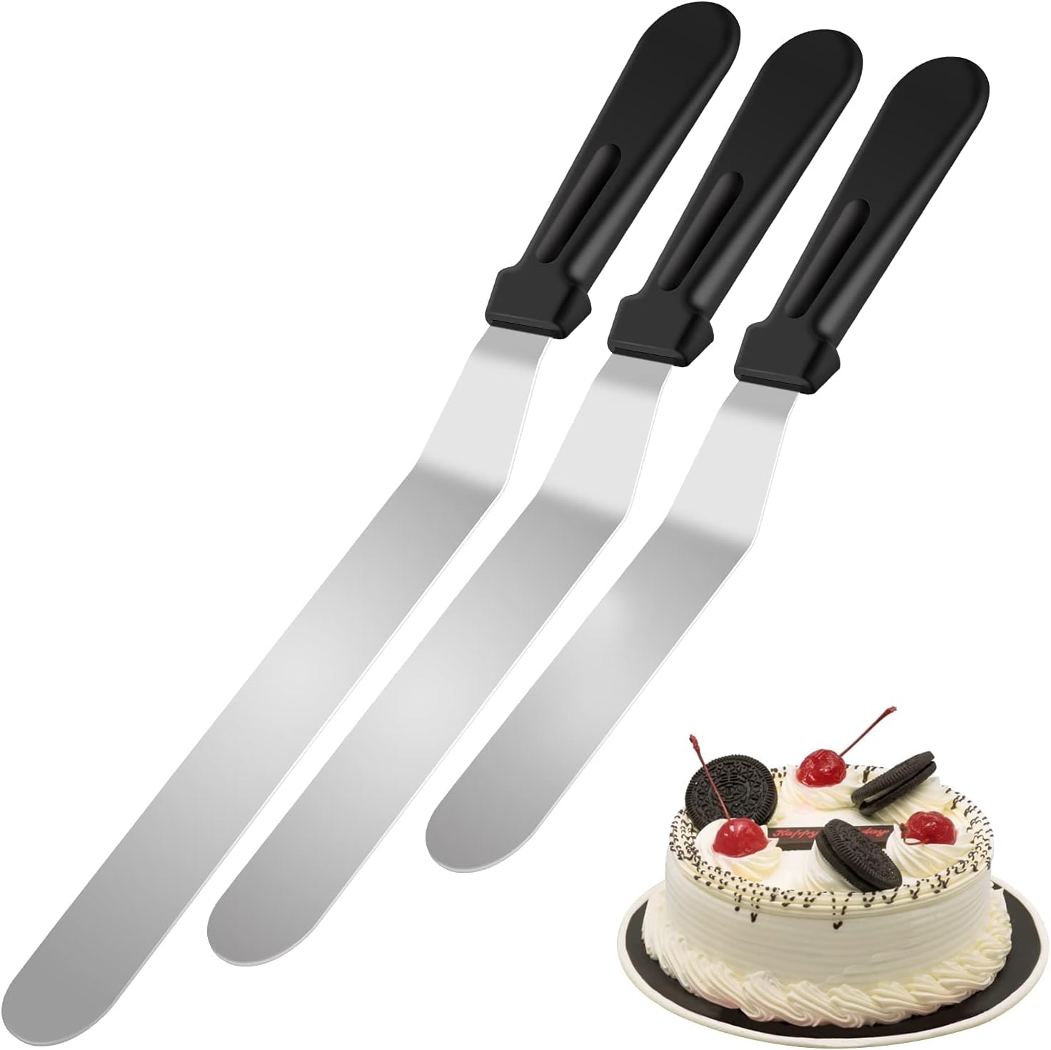 Amazon.com: PUCKWAY 4 PCS Cake Decorating Icing Spatula set with 4, 6 ...