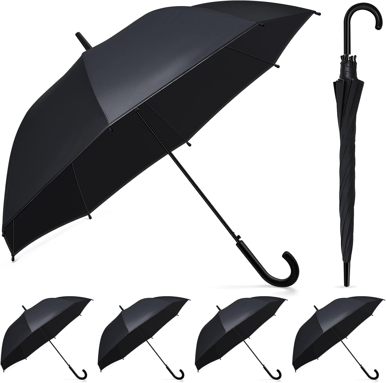 Amazon.com: Fabbay 6 Pcs Umbrella Wedding Style Stick Umbrellas Large ...