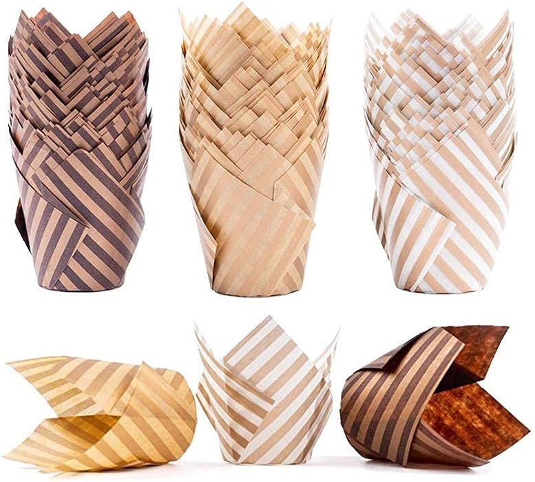 Amazon.com: Begator, 200PACK Tulip Baking Paper Cups Cupcake Liners ...
