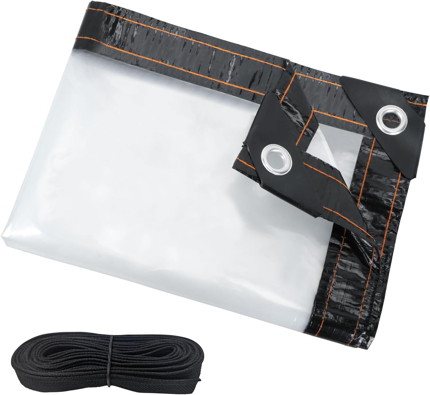 YODUEA 2M X 2M Clear Tarpaulin Waterproof Heavy Duty Transparent ...