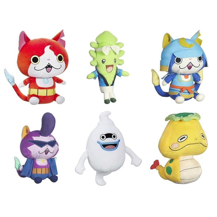 Buy Yo-Kai Watch Plush 6 Figure Bundle - Noko, Wiglin, Baddinyan ...