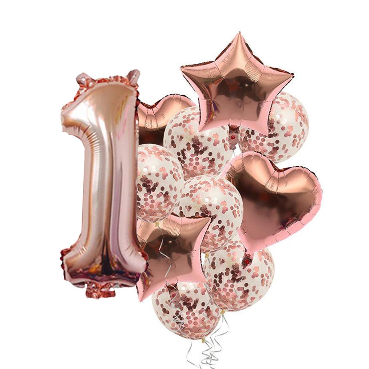 Pop The Party Nylon 1St Number Balloon With 1 Digit Balloon For ...